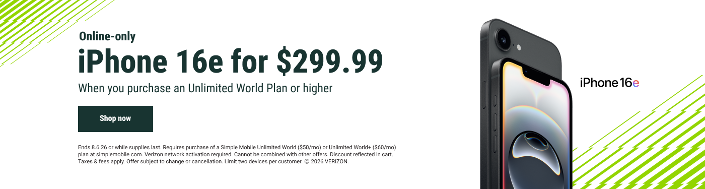 Unlimited Mobile: No Contract Cell Phone & Plans | Simple Mobile